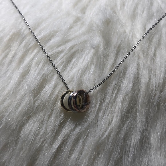 H&M | Jewelry | Hm Mixed Metal Tri Color Ring Necklace | Poshmark